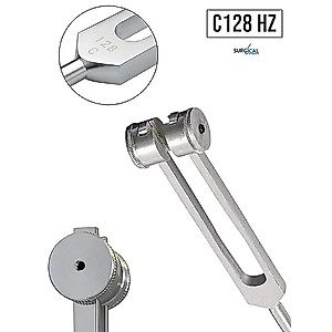 SURGICAL ONLINE Medical-Grade C128 Hz Tuning Fork - Fixed Weights, Non-Magnetic, Lightweight, Portable, Corrosion Resistant, Extra Long Handle
