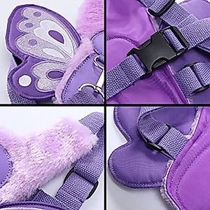 Toddler Kids Leash Plush Butterfly Harness Wrist Leashes Child Safety Walking Toddlers Wrist for Kid Girls Boys (Purple)
