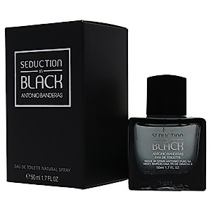 Antonio Banderas Seduction in Black Eau De Toilette Spray for Men, 1.7 Ounce
