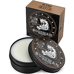 Bossman Relaxing Beard Balm - Beard Tamer, Relaxer, Thickener and Softener Cream - Beard Care Product - Made in USA (Stagecoach Scent)