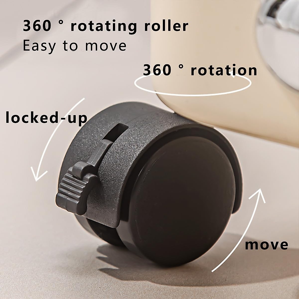 3 Tier Rolling Utility Cart, Heavy Duty Storage Carts with Plastic Storage Basket & Lockable Wheels, Mobile Shelving Unit Organizer Trolley for Bathroom Laundry Bedroom Office Kitchen