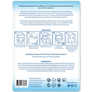 Ebanel 15 Pack Collagen Peptide Hydrating Face Masks, Instant Brightening Firming Anti Aging Face Sheet Masks, Moisturizing Spa Face Masks Skincare with Hyaluronic Acid, Vitamin C, Chamomile, Aloe