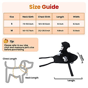 Fiestatime Scary Dog Halloween Costumes Ghost -Horror Pet Clothes Halloween Costume for Dogs Medium