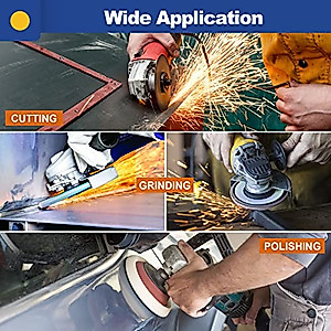 PRVEW 14PCS 4.5"x7/8“ Flap Disc&Grinding Polishing Cutting Wheel Set, 8PC T29 Zirconia&Alumina Flap Disc 40 60 80 120Grit with Grinding and Cutting Wheel, Wool Felt Disc, Strip Disc for Angle Grinder