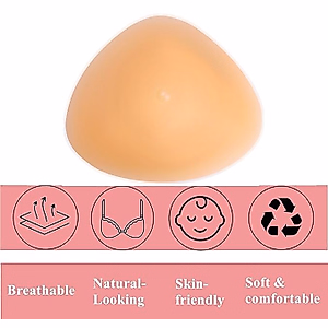 Witok Breast Prosthesis Mastectomy Silicone Breast Forms Triangle Shape for Breast Cancer Patients Only One Piece