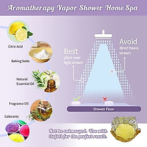 Shower Steamers Aromatherapy, Natural Organic 12-Pack Lavender Eucalyptus & Peach Shower Tablets, Women Relaxing Bath Spa Gift Set, Heart-Shaped Tin Box Shower Fizzies for Party, Birthday, Christmas