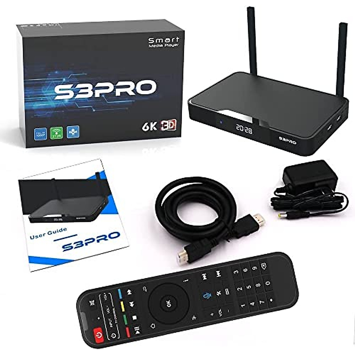 2023 The Best Version of English Android 9.0 OS S3Pro S3 pro TV Box Dual Strong Wi-Fi Connection Support HD 6K New Interface Come with Mini-Keyboard