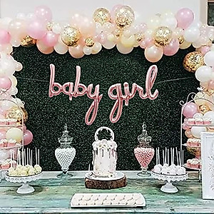Baby Girl Balloon Rose Gold for Baby Shower Decorations Hand Writing Style Foil Balloon for It’s a Girl Party Birthday Party