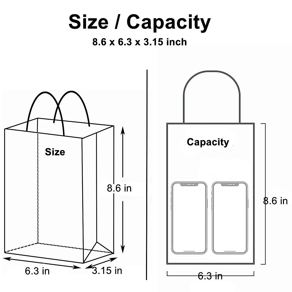 YADIAN 10 Pieces Kraft Paper Party Favor Gift Bags with Handle, Orange Small Size Gift Bags for Christmas, Birthday, Wedding and Party Celebrations