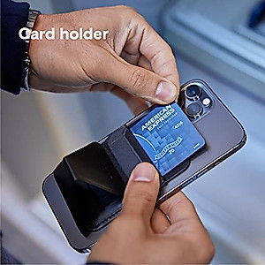 MOFT MagSafe Wallet Stand for iPhone 14/13/12 Series MagSafe Compatible Phone Stand with 3 Viewing Angles (Night Black)