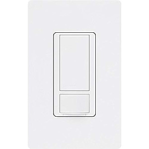 Lutron Maestro Vacancy Sensor Switch, 5-Amp, Single-Pole or Multi-Location, MS-VPS5MH-WH, White
