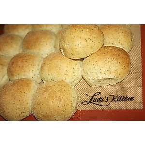 Silicone Baking Mat, 3-Pc Set by Ludy's Kitchen - Replaces Parchment Paper - Professional Grade Bakeware - Non-Stick, Durable, & Reusable Sheet Pan Liners - Great Gift Ideas