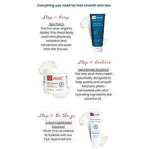 KPAway Skin Polish Keratosis Pilaris Gentle Exfoliating Acid-Free Body Wash for Sensitive Skin | Natural Lipid Repair with Jojoba Wax Beads, 6oz