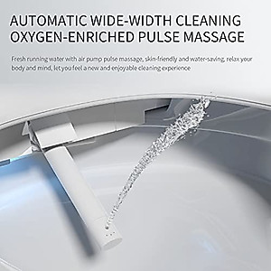 LEIVI Smart Bidet Toilet Seat with Wireless Remote and Side Panel, Multiple Spray Modes, Adjustable Heated Seat, Warm Water and Air Dryer, Auto LED Nightlight, Elongated