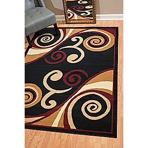United Weavers Dallas Billow Rug - Burgundy, 2x8 Runner, Modern Jute Indoor Area Rug with Scrollwork Pattern