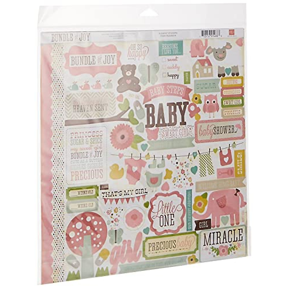 Echo Park Paper Company Echo Park Paper BJG45016 Bundle of Joy Girl Collection Scrapbooking Kit, 12-x-12-Inch