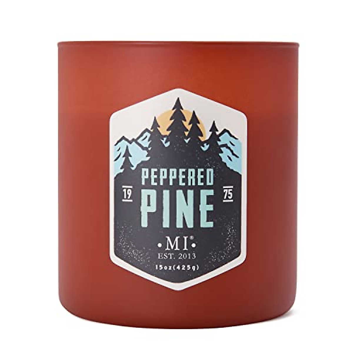 Manly Indulgence Peppered Pine Scented Jar Candle, All American Collection, 2 Wick, Red, 15 oz - Up to 60 Hours Burn
