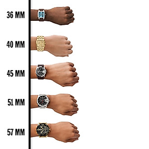 Diesel Mega Chief Stainless Steel and Silicone Chronograph Men's Watch, Color: Black, Gray (Model: DZ4496)