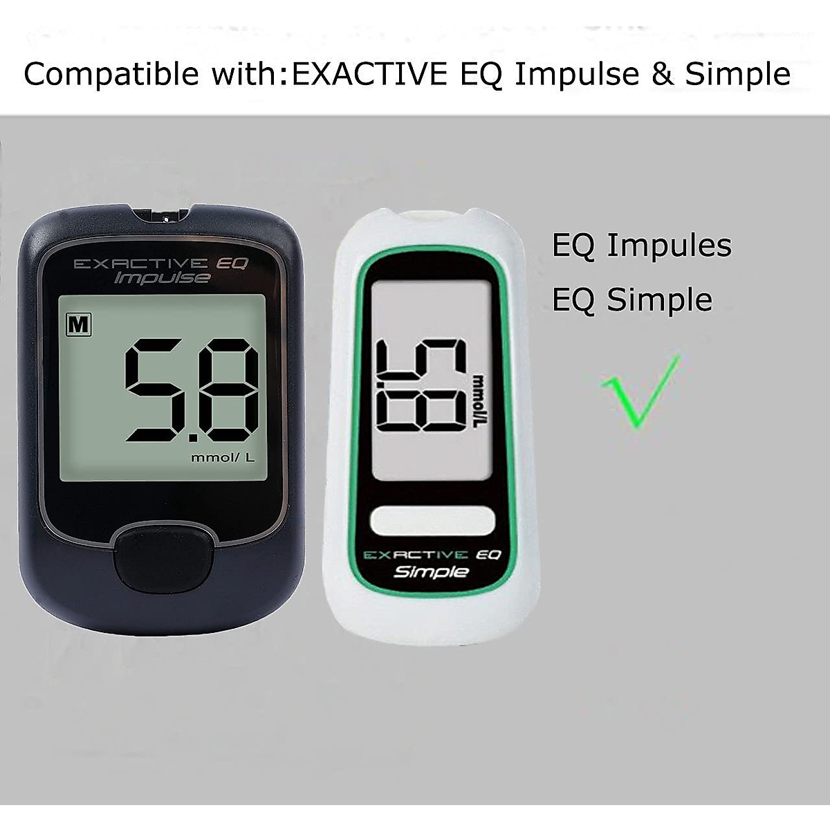 EXACTIVE EQ Diabetes Test Strips Blood Glucose Test Strips x 50, Lancets x 50 Test Strips, Blood Suger Test Strips