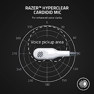 Razer Kaira Wireless Gaming Headset for Xbox Series X|S, Xbox One: Triforce Titanium 50mm Drivers - Cardioid Mic - Breathable Memory Foam Ear Cushions - EQ Pairing Button - Windows Sonic - White