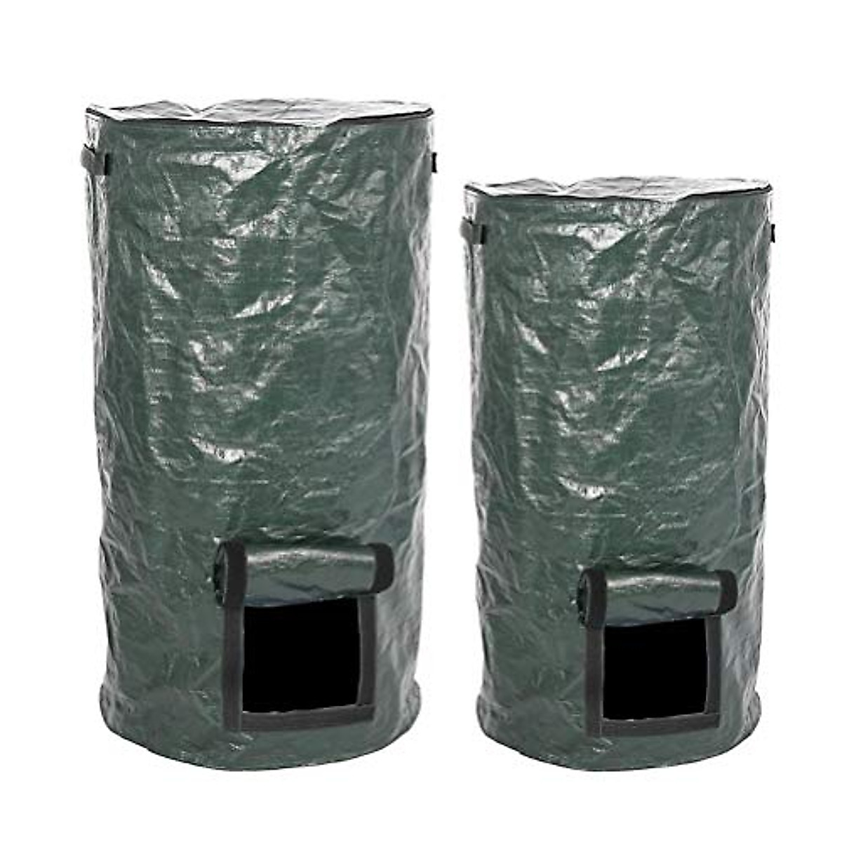 Compost Bin Bag, Composter PE Trash Can for Garden and Yard Reusable Garden Yard Waste Bag Fast Creation of Fertile Soil Large Capacity Organic Compost Bin (272)