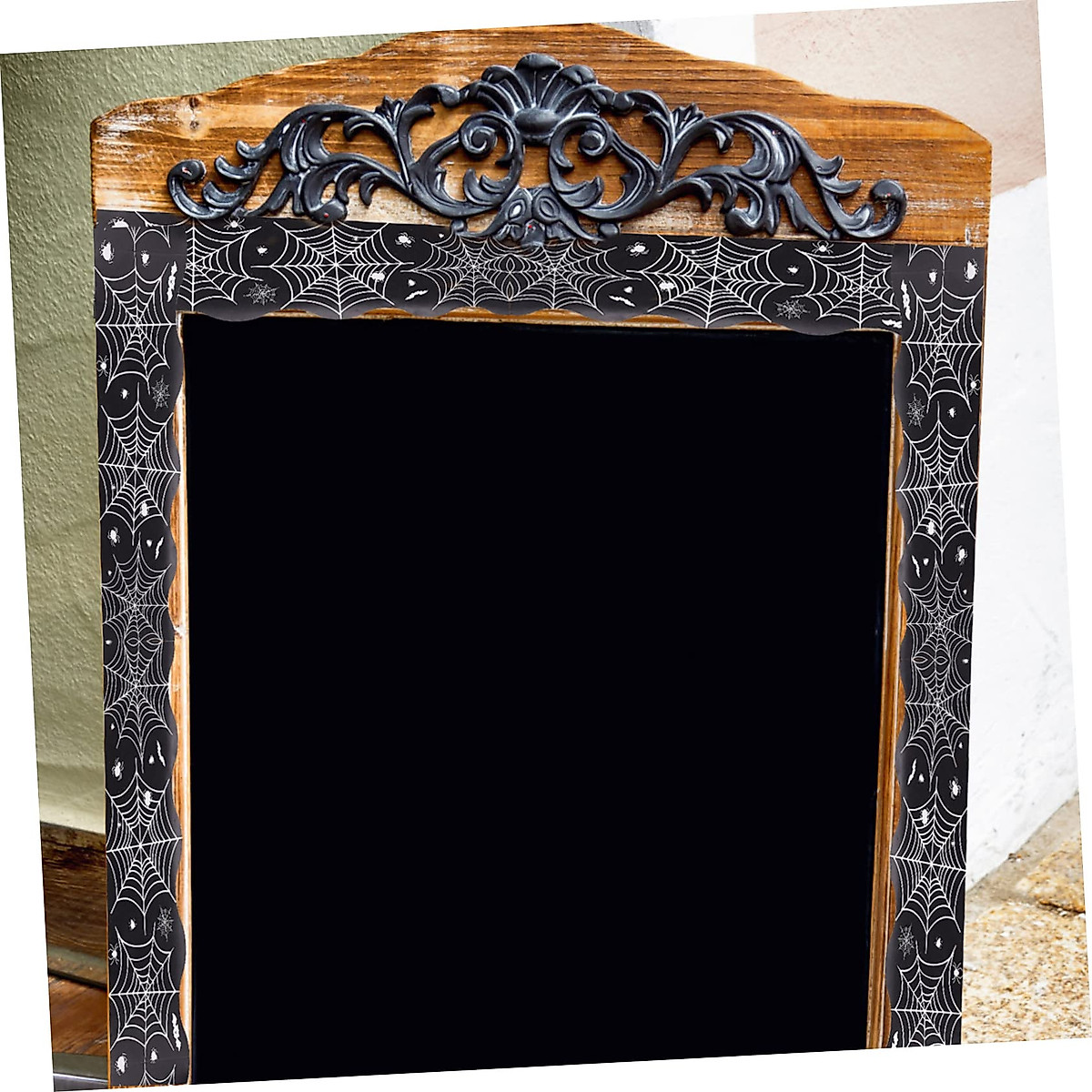 1 Roll Border Stickers Classroom Scene Sticker Halloween Themed Border Sticker Office Blackboard Stickers Bulletin Border Sticker DIY Border Trim School Self-adhesive Sticker