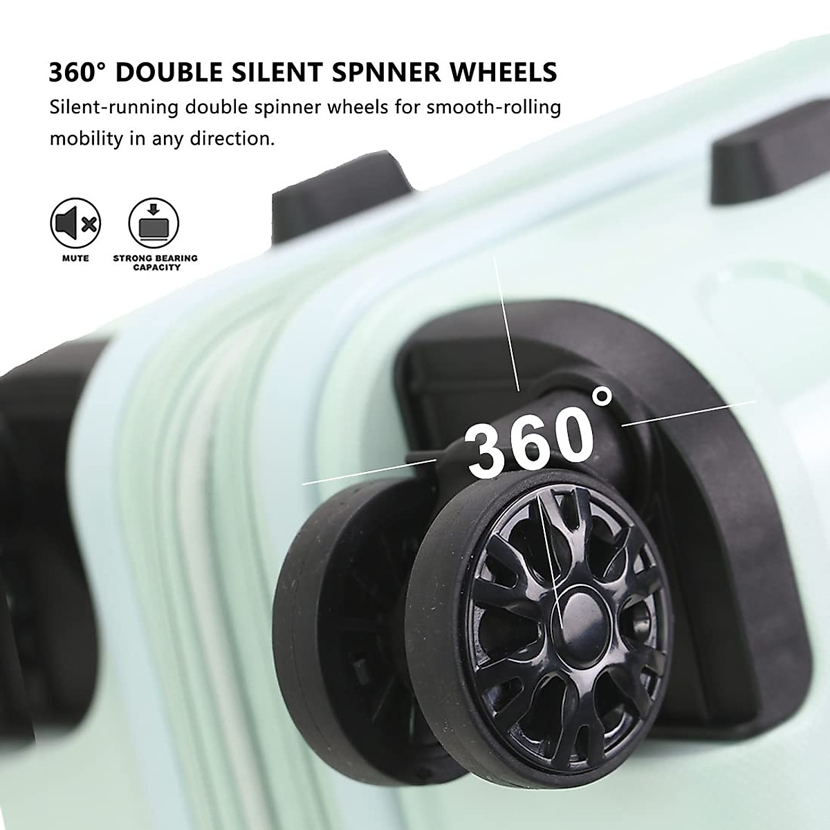 GinzaTravel 2 piece luggage set Anti-scratch PP Material Hardside uggage, Carry-On,20inch and 28inch Lightweight Spinner all size Expandable double seal Suitcase