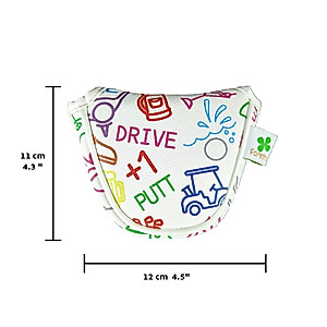 Foretra - Limited Edition Golf Icons Pattern Putter Headcover Quality PU Leather Magnetic Closure for Mallet Style Putters