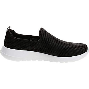 Skechers mens Go Max-athletic Air Mesh Slip on Walking Shoe, Black/White, 9.5 X-Wide US