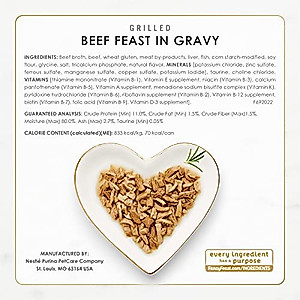 Purina Fancy Feast Grilled Wet Cat Food Poultry and Beef Collection Wet Cat Food Variety Pack - (24) 3 Oz. Cans