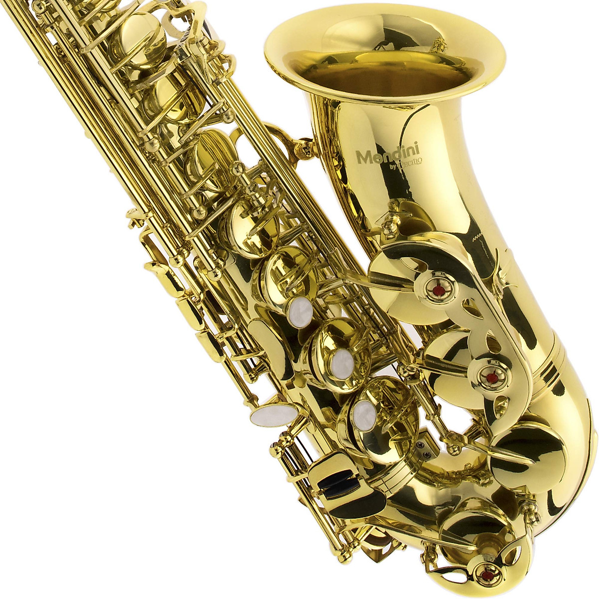 Mendini By Cecilio Alto Saxophone - E Flat Saxophones w/Case, Mouthpiece, Stand, Reeds & Cloths