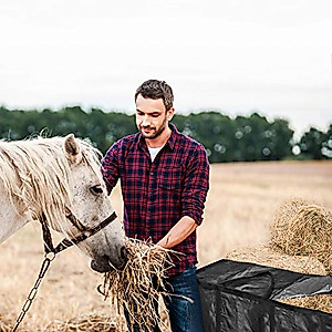 PawGiant Hay Bale Storage Bag, 420D Large Waterproof Hay Bag with 3-Sided Zipper, Foldable Portable Hay Bale Tote Bag for Horse, Cattle, Livestock, and Christmas Tree (45" x 23" x 14")