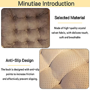 RUNLAIKEJI Plush Office Chair Cushion,One-Piece Office Chair Back Cushion for Back,Desk Chair Cushion with tie,Non Slip seat Cushion,Fit Desk Chair Cushion for Long Sitting(17.7 * 33.4inch)