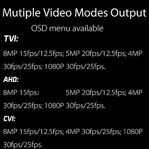 honic 24/7 Full-Color 5MP HD TVI/AHD Wide Angle Analog CCTV Camera, Indoor Outdoor Color Night Vision Waterproof Bullet Security Surveillance Camera