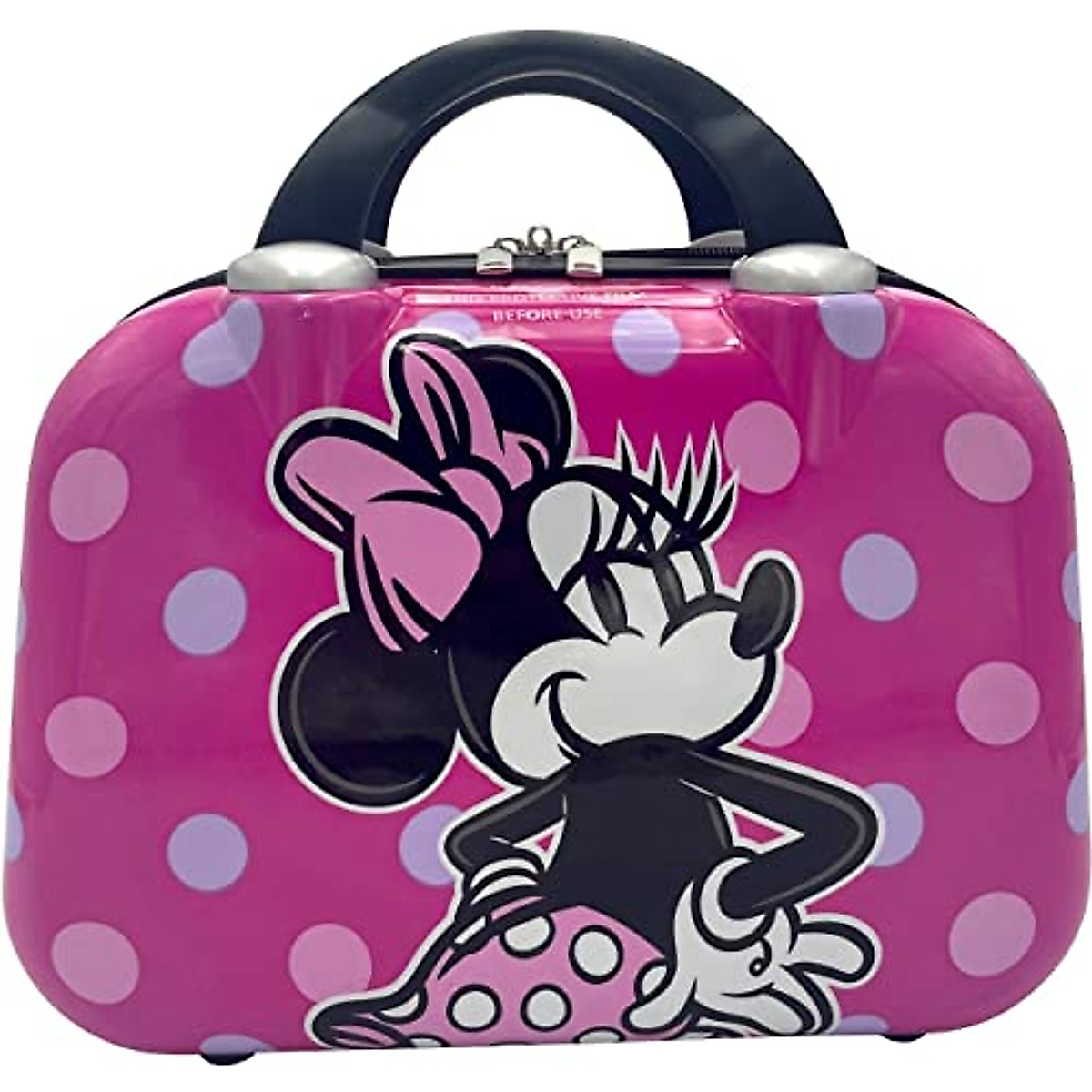 Fast Forward Kid’s Licensed Hard-Side 20” Spinner Luggage Carry-On Suitcase and Beauty Case Set (Minnie Mouse)