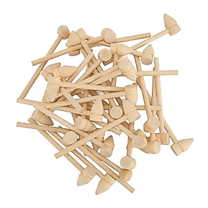 35Pcs Mini Wooden Hammer Hardwood Hammer Knockout Hammer Kids Toys Shell Cracker Accessories for Seafood Lobster Tool Leather Craft