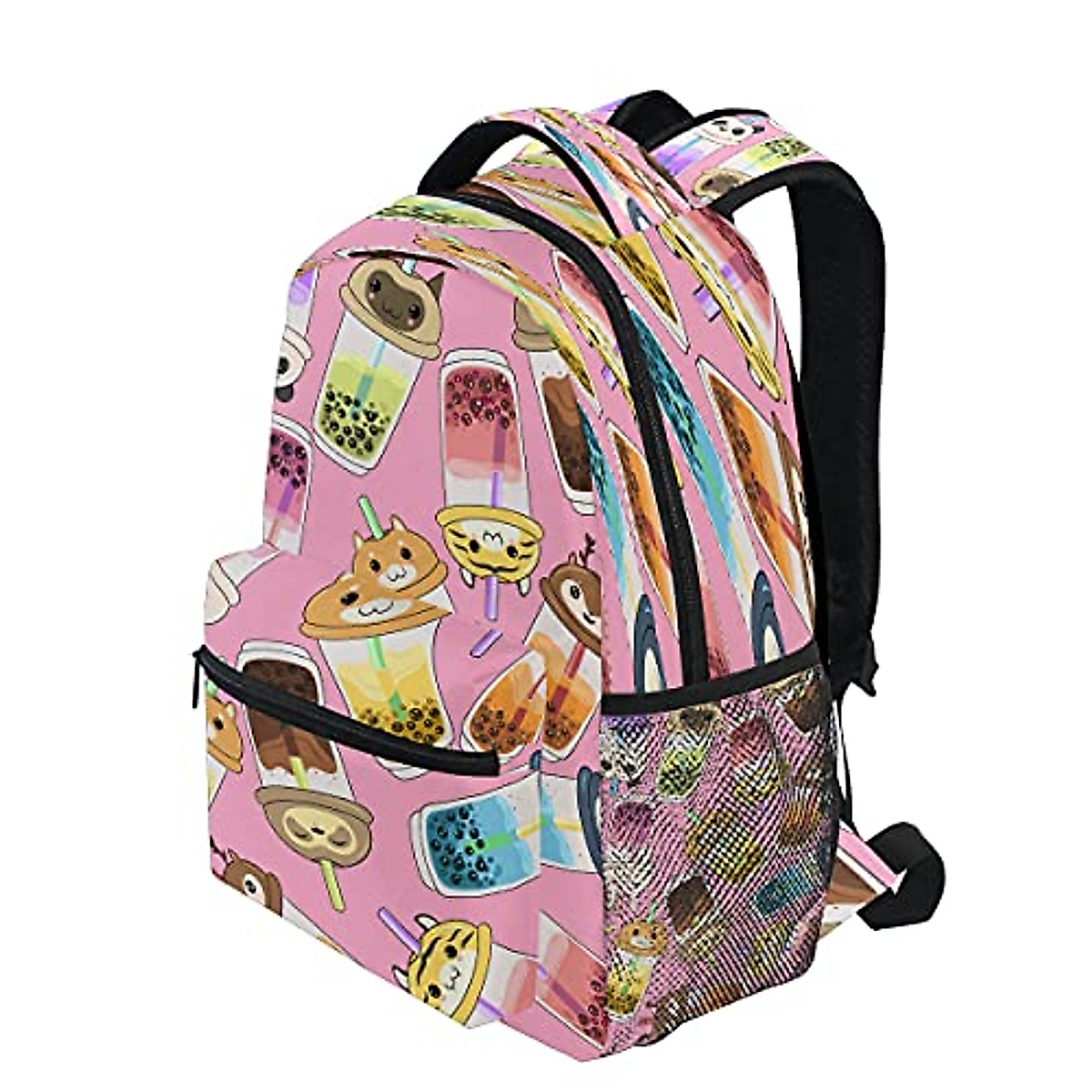 xigua Kawaii Bubble Tea Print Computer Backpack - Lightweight School Bag for Boys Girls Tenns