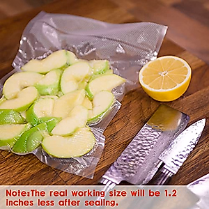 Vacuum Sealer Bags,Heavy Duty Pre-Cut Design Commercial Grade 4x6 Inch Food Sealable Bag for Heat Seal Food Storage,Smell Proof Bags Boilsafe to 280°F Freezable, Resizable,Reuseable (100Pcs)