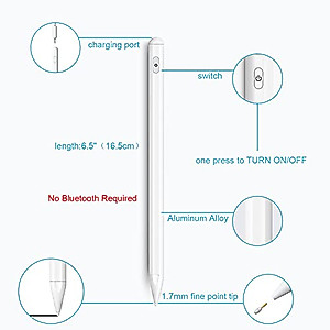 Ailun Stylus Pen with Palm Rejection,Active Pencil for iPad (2018-2022) for Precise Writing Drawing