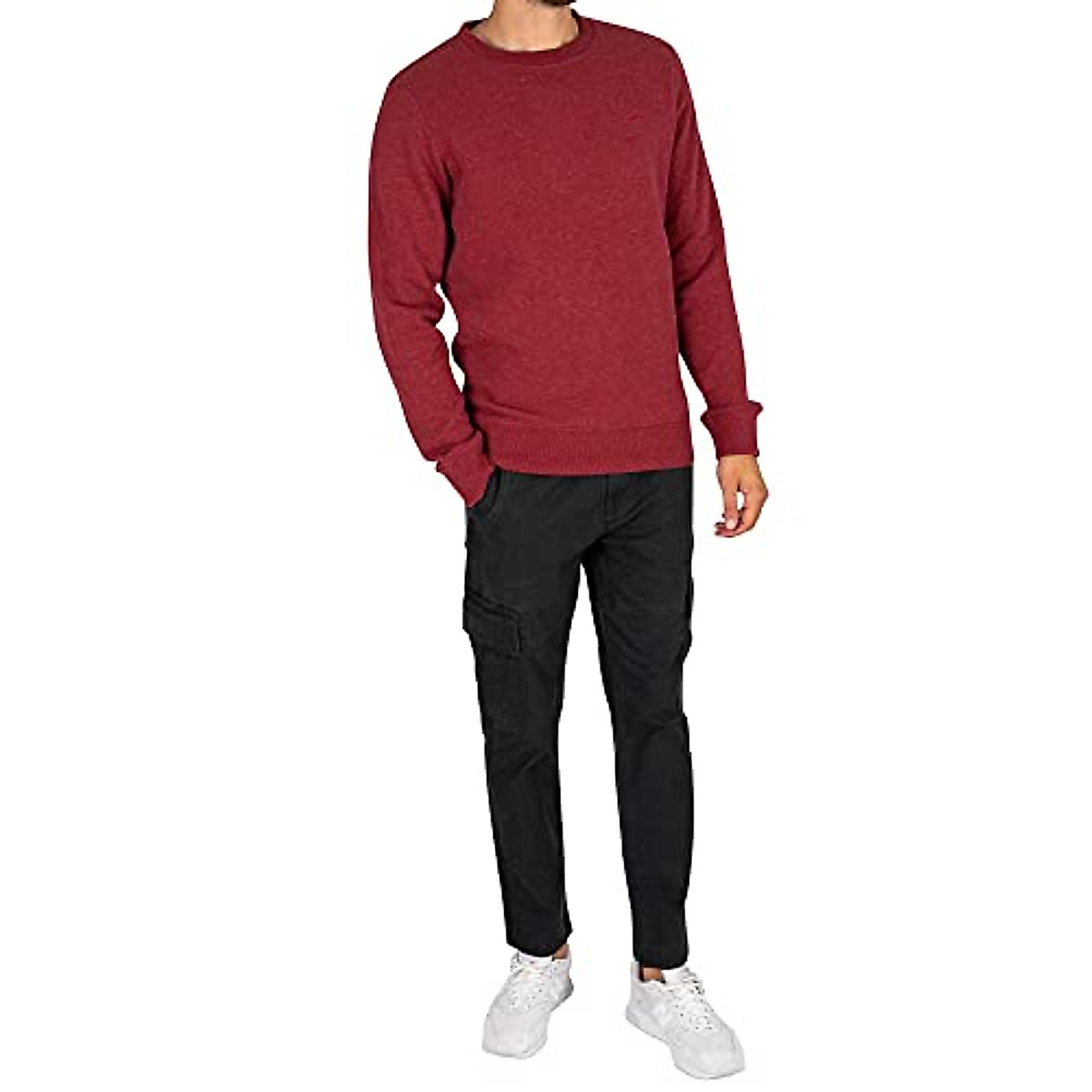 Superdry Mens Organic Cotton Core Cargo Pants Washed Black Size 38/32