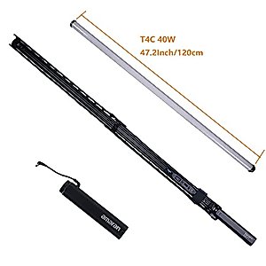 Aputure Amaran T4C RGBWW LED Tube Light,40W 2500K-7500K AdjustableHandheld Light Wand Support APP and DMX Control (120cm)