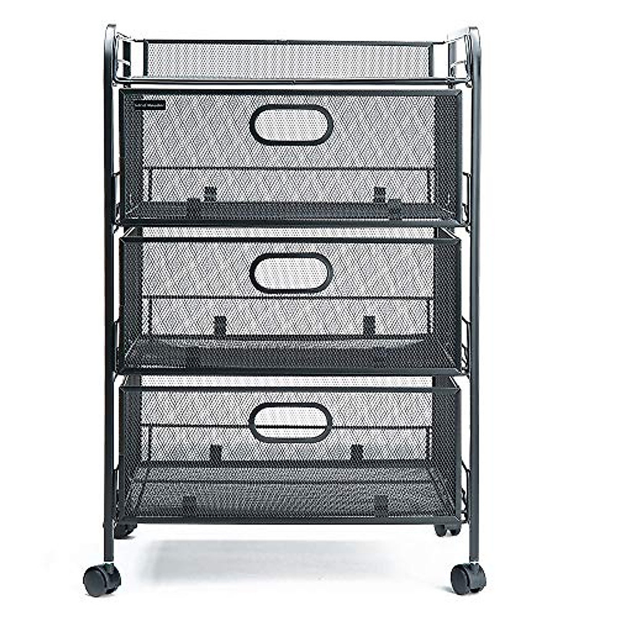 Mind Reader 4DRMESH-BLK Rolling Cart, Black