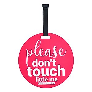 No Touching Car Seat Sign Please Don't Touch Little Me (Baby Safety No Touching Newborn, Baby Car Seat Tag, Baby Preemie No Touching Car Seat Sign) (Green)