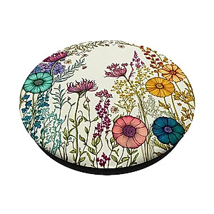 Floral Foliage Flower Botanical Nature Vegetation Flowery PopSockets Standard PopGrip