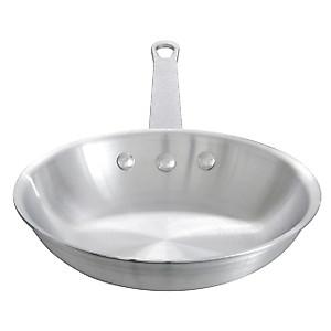 Central Exclusive Keystone 31H-015 Aluminum Fry Pan, 10" Diam., Natural Finish