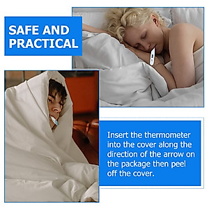 Healifty Disposable Probe Covers for Digital Thermometers, 300Pcs Oral Thermometer Covers, Thermometer Sleeves for Oral Ear Recta Thermometer