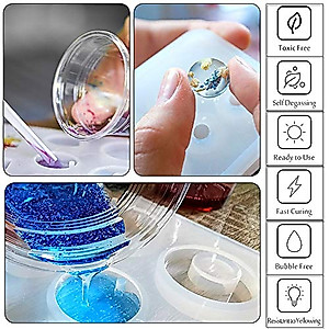 UV Resin Kit Clear Crystal for Jewelry Making 200g, Hard Type UV Epoxy Resin Glues Craft Kit for Molds with Starter Tool Kit by Puduo