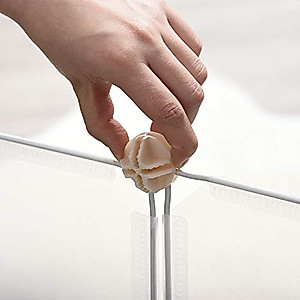 PawHut Pet Playpen DIY Small Animal Cage Open Enclosure Portable Plastic Fence 12 Panels for Bunny Chinchilla Guinea Pig White, 18" x 14"