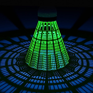 EAGLES LED Badminton Shuttlecocks - 5 Pack Lighting Birdies, Nylon Glow in The Dark Birdie Balls for Baseball Practice- Plastic Light Up Birdies for Outdoor Indoor Sports Activities