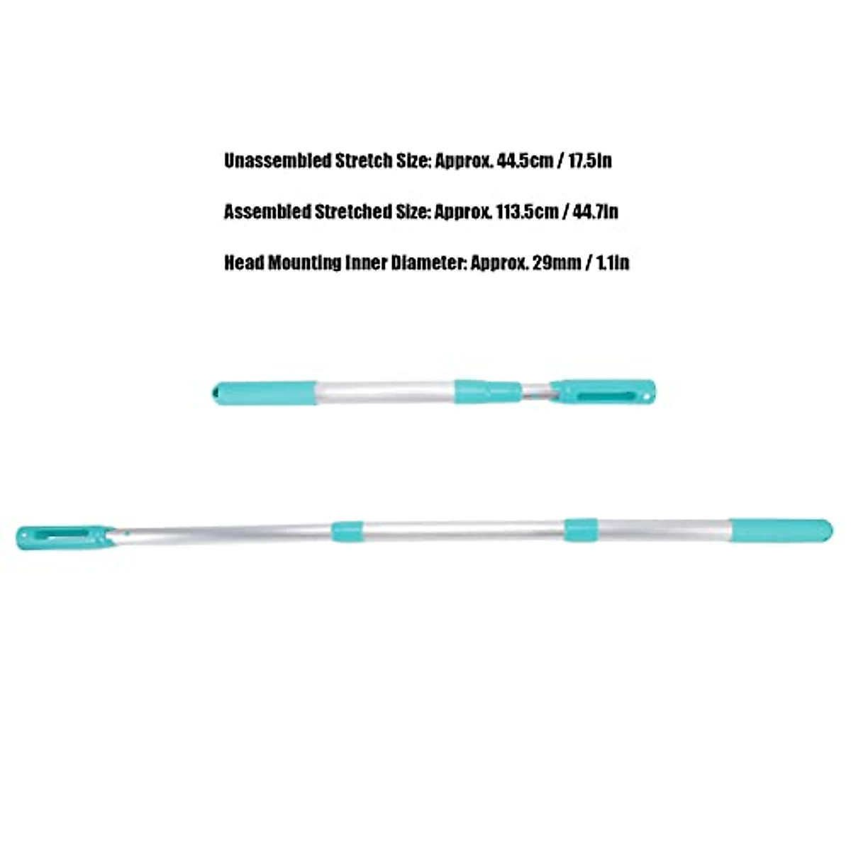 Fdit 3 Section Telescopic Detachable Aluminum Swimming Pool Extension Rod Garden Tools Swimming Cleaning Accessories and Supplies